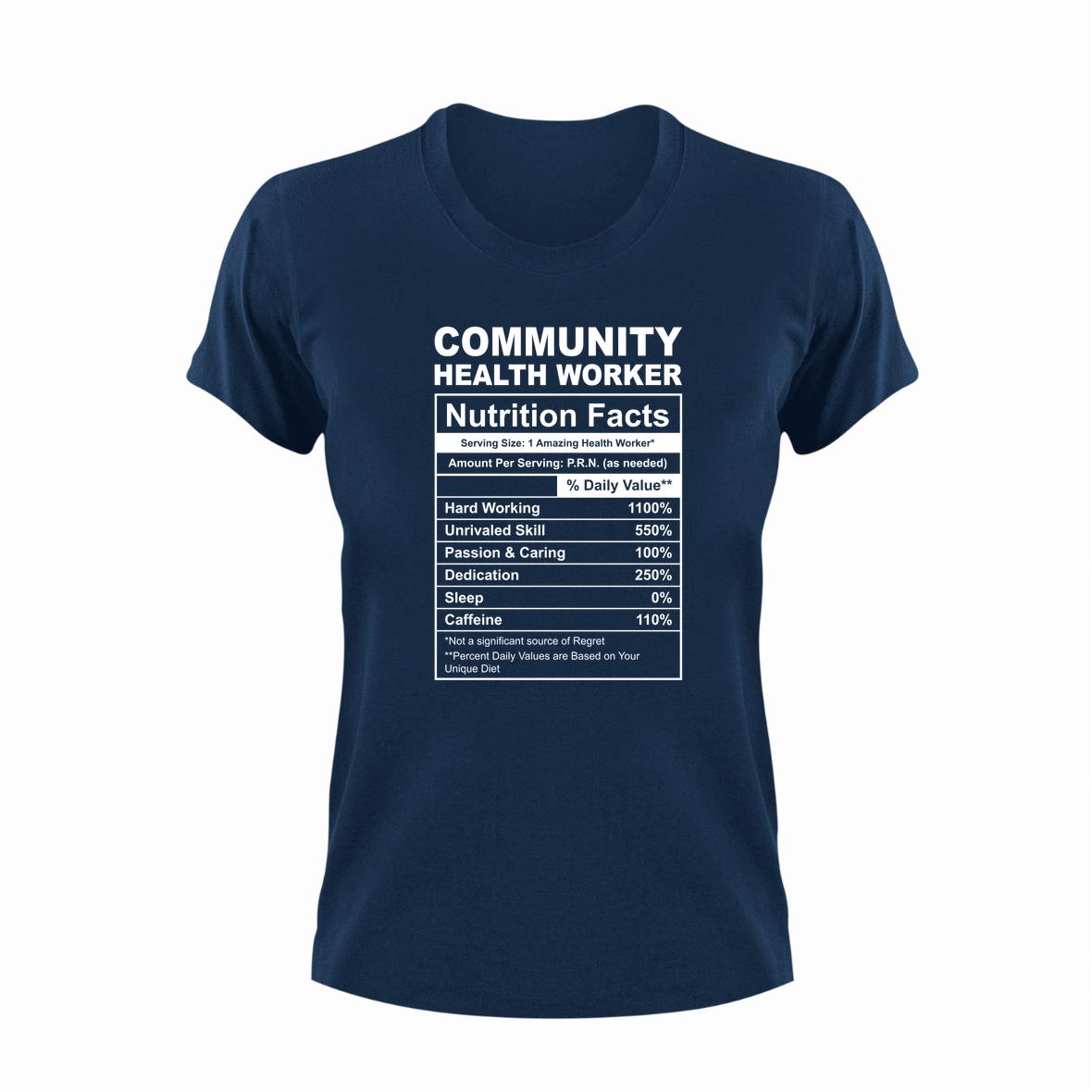 Community Health Worker Nutrition Facts Funny T-Shirt – www.T-Shirt.co.za